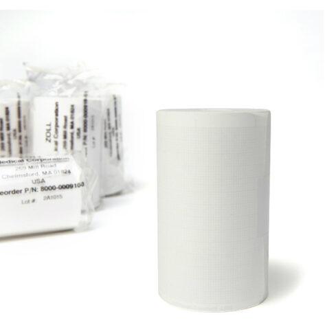 80MM Thermal Paper with Grid Lines Case of 6 Rolls | Zoll | New